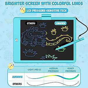 LCD Writing Tablet for Kids, 10 Inch Colorful Drawing Tablet Doodle Board, Learning &Educational Toys for 3 4 5 6 7 8 Years Old Girls Boys Birthday, Blue