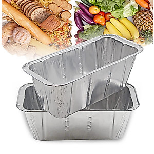 MESTAEK 30 Pack Drip Pans Compatible, 8" x 3.7" x 3" Griddle, Rear Grease Cup, Disposable Aluminum Foil for Baking, Cooking, Heating, Storing, Prepping Food