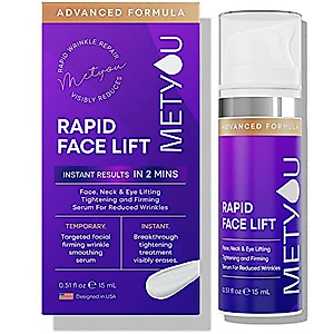 Rapid Face Lift, Anti-aging Rapid Wrinkle Reduction For Face With Peptides, 60 Seconds Reduces Crow's Feet, Dark Circles, Under Eye Bags, Wrinkles Instantly for Women & Men Eye Neck Face 0.51oz(15g)