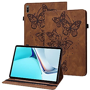 ALILANG Case for iPad Mini 6 2021 (6th Generation) 8.3 inch Case with Card Solts, PU Leather Adjustable Stand Smart Cover for iPad Mini 6 Tablet Case-Brown