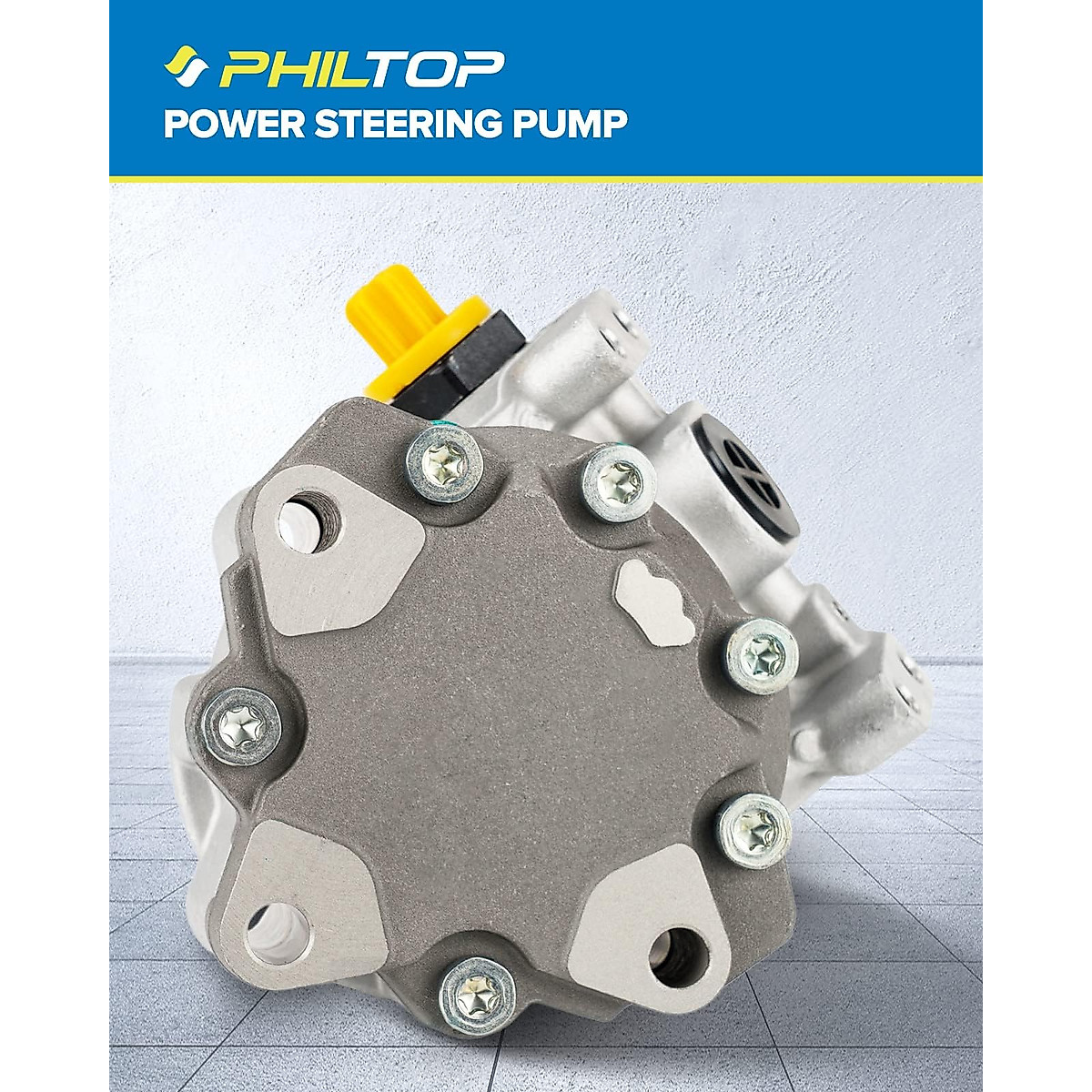 PHILTOP 20-1008 Power Steering Pump Fit For 2003-2010 Ram2500; Ram3500, 2008 Ram1500 Power Steering Pump
