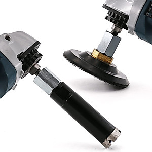 HOMESOM 1 piece Adapter for AngIe Grinder PoIisher Change Male To Female Core Bit PoIishing Pad Drill Arbor Adapter(M14 female to 5/8"-11 male)