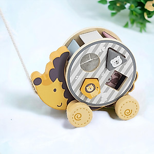 3 in 1 - Wooden Toddler Toy, Shape Sorting Toy, Pull Toy, & Stacking Toy, Toddler Blocks, Educational Toy for Baby Girls and Baby Boys, Montessori Toy for 1 Year Old & up hot Toy