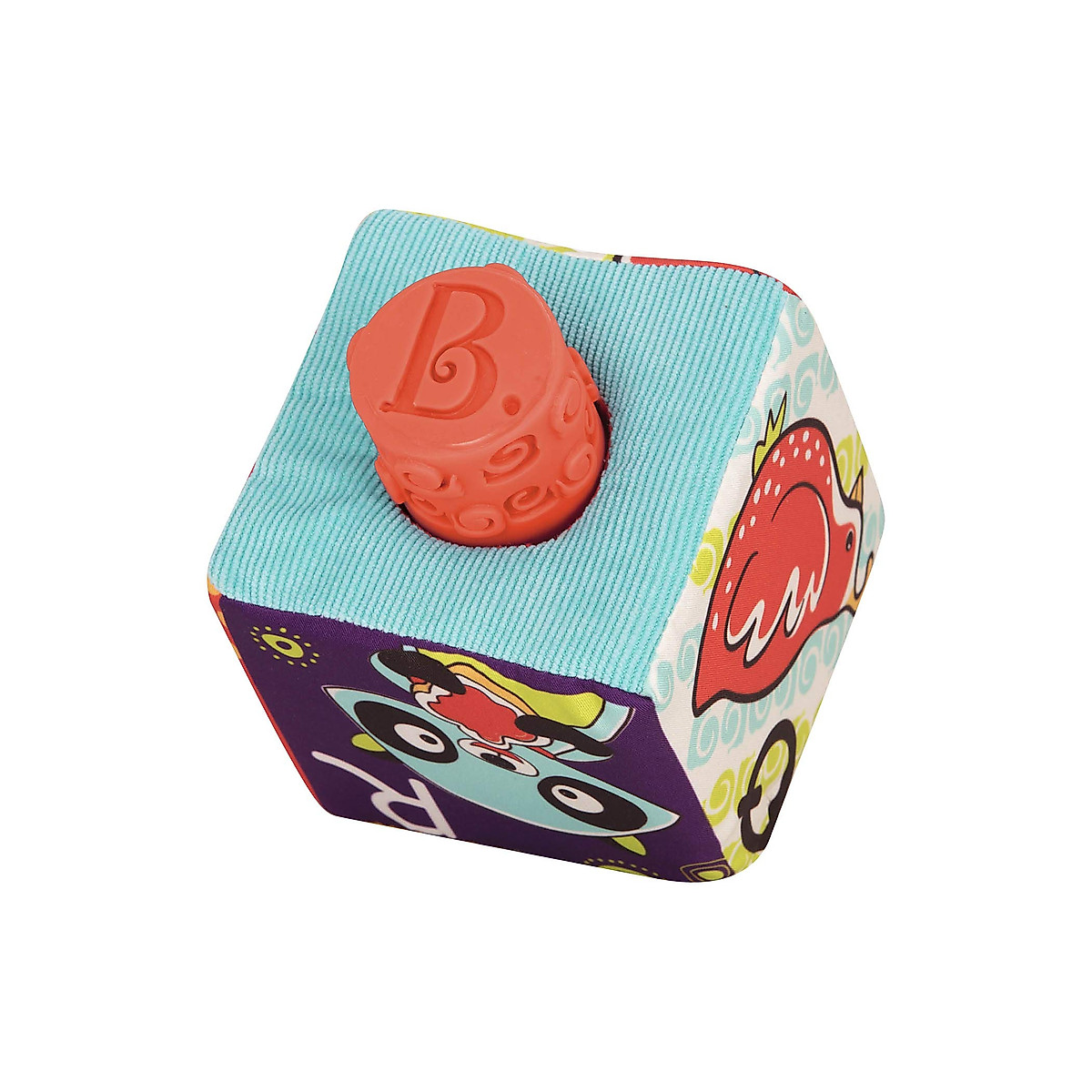 B. Toys Soft Fabric Building Blocks for Toddlers - Educational Alphabet Blocks with Textured Shapes - Stack & Play ABC Blocks for 6 Months+