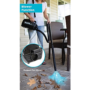 Simplicity Vacuums Handheld Canister Vacuum with Carry Strap for Hard Floors and Rugs, Car Detailing Vacuum Cleaner, S100