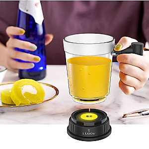 Beer Foamer,Electric Ultrasonic Portable Beer Dispenser,Ultra Fine Foam, Enjoy Fresh Draft Beer from Any Can or Bottle, for Birthday, Father's Day of Beer Lovers
