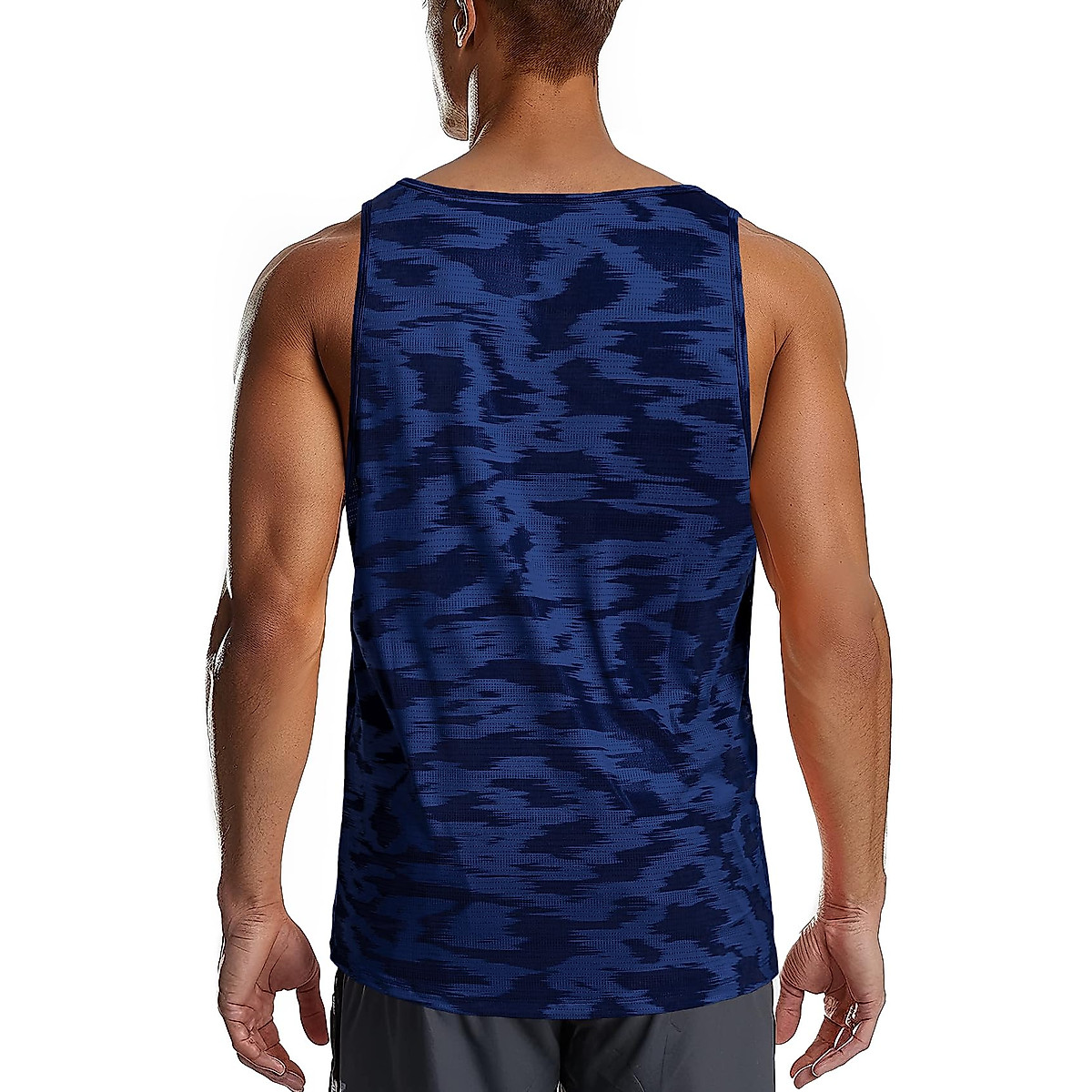 Zengjo Mens Athletic Tank Tops(Navy,XXL)