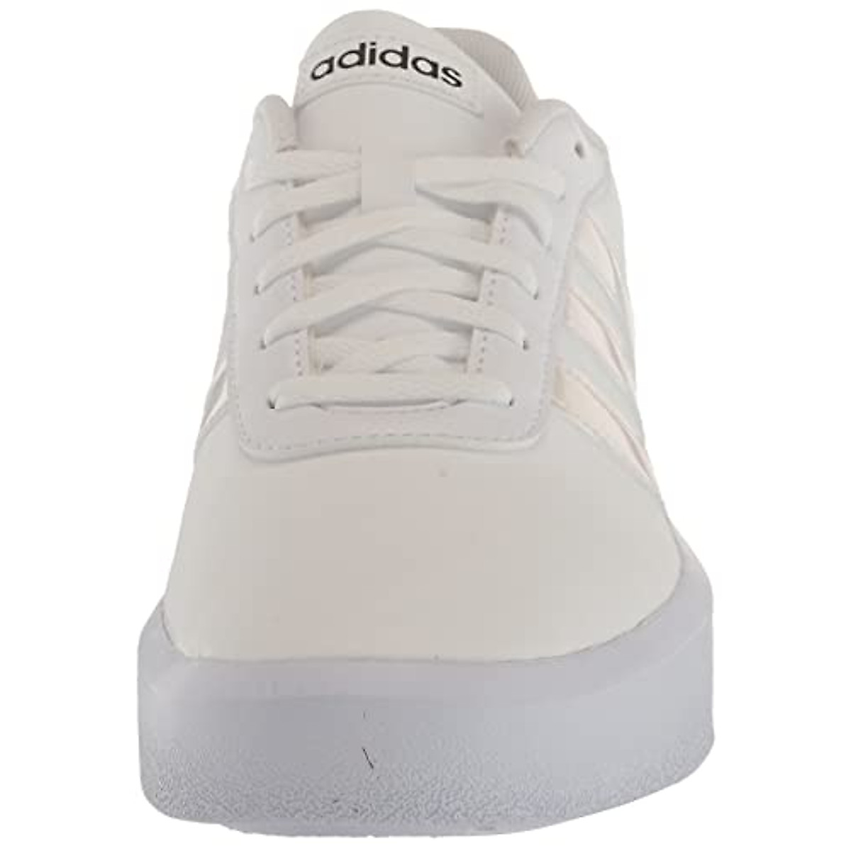 adidas Women's Court Platform Skate Shoe, White/White/Black, 9