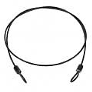 Bike Lock Cable, 100cm Stainless Steel Lock Wire, Security Loop Cable Professional Scooter Lock for U Lock, Padlock, Disc Lock (2mm Thick)(Black)