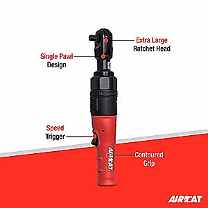 AIRCAT Pneumatic Tools 805-HT High Torque Ratchet Wrench 130 ft-lbs - 3/8-Inch