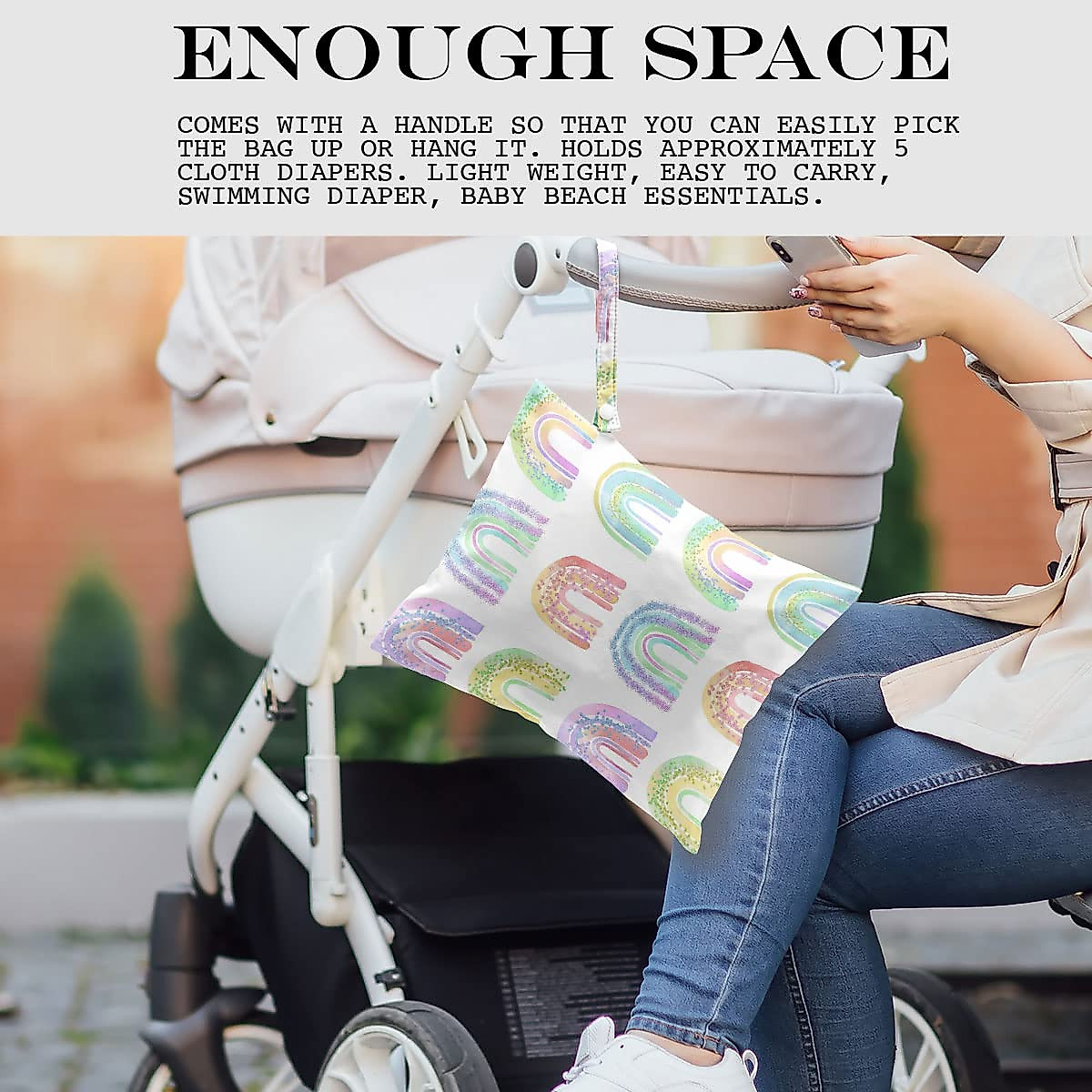 zcyxuuw 2 Pcs Wet Bag, Wet Dry Bag, Wet Bag for Swimsuit, Travel, Beach, Pool, Diapers, Dirty Yoga Gym Clothes, Toiletries, Makeup Bag, Beach Bag Ocean Starfish Anchor Decor Birthday Gift for Women.