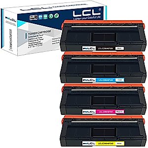 LCL Remanufactured Toner Cartridge Replacement for Ricoh 407539 407540 407541 407542 sp c250dn sp c250sf C261SFNW C261DNW C260DNW C260SFNW (4-Pack Black Cyan Magenta Yellow)