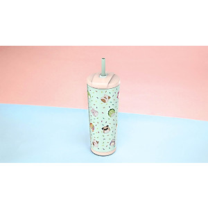 Zak Designs Squishmallows Straw Tumbler for Travel or At Home, 24oz Stainless Steel with Vacuum Insulation and Non-Skid Base (Squishmallows)