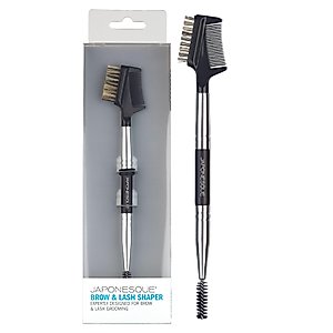 JAPONESQUE Brow & Lash Shaper with 3 Different Spoolie Brushes, for Separating Lashes, Eliminating Mascara Clumps, and Grooming and Shaping Brows