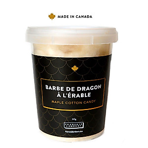 Maple Cotton Candy Made from 100% Pure Maple Syrup – Perfect Maple Treat for Parties and Dessert Decoration Single Unit