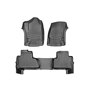 WeatherTech Custom Fit FloorLiners for Tahoe, Yukon - 1st & 2nd Row (44607-1-2), Black