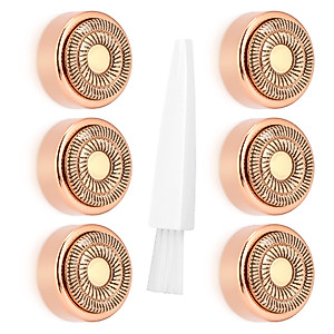 Facial Hair Remover Replacement Heads Generation 2, Double Halo Replacement Heads for Finishing Touch Facial Hair Removal for Women, 18K Gold-Plated Replacement Heads for Facial Hair Remover (6 PCS)