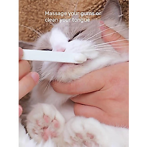 IMAIOWO Dog Toothbrush,Cat Toothbrush,Extra Soft Brush Wires,Pet Toothbrush Toothbrush for Dogs& Cats,Teeth Cleaning,Dental Care,Brushing Kit,3 Pack Kit (White/Green/Pink)