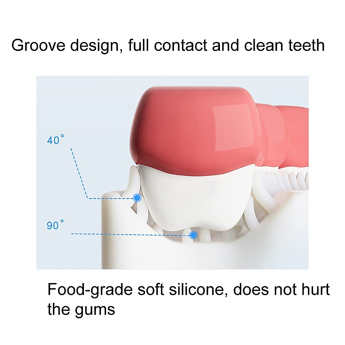 claiol 2 Pcs U-Shaped Kids Toothbrush, Premium Soft Manual Training Toothbrush for Kids 2-6 Years Old. (Blue+Pink)