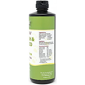 Life Line Pet Nutrition Omega Fish & Hemp Seed Oil - Omega 3 Supplement for Improved Skin, Coat and Joint Health, 26 Fl Oz