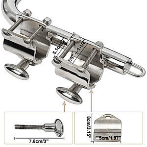 Homend Stainless Steel Storage Rack Kayak Boat Rail Mounted fit SUP Surfboards,Longboards and Stand up Paddle Boards.