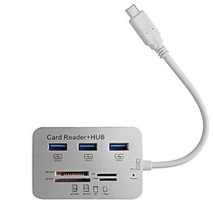 USB C Hub 7 in 1 Type C Adapter SD Memory Card Reader 3 USB Port Hub