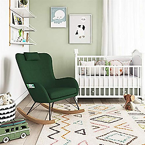 Baby Relax Cranbrook Rocker Chair with Storage Pockets, Green