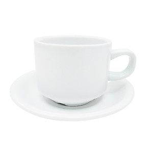 CAC China RCN-2 Clinton Rolled Edge 6-Inch Super White Porcelain Saucer, Box of 36
