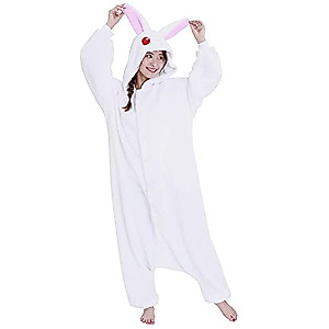 SAZAC Fluffy Rabbit Kigurumi - Onesie Jumpsuit Halloween Costume