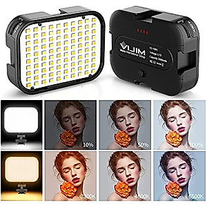 2 Pack VIJIM VL100C Bi-Color LED Video Light on Camera,Mini Rechargeable 2000mAh LED Camera Lights,CRI95+ Dimmable 2500-6500K Ultra Bright Photo and Video Lighting,LED Fill Lamp…