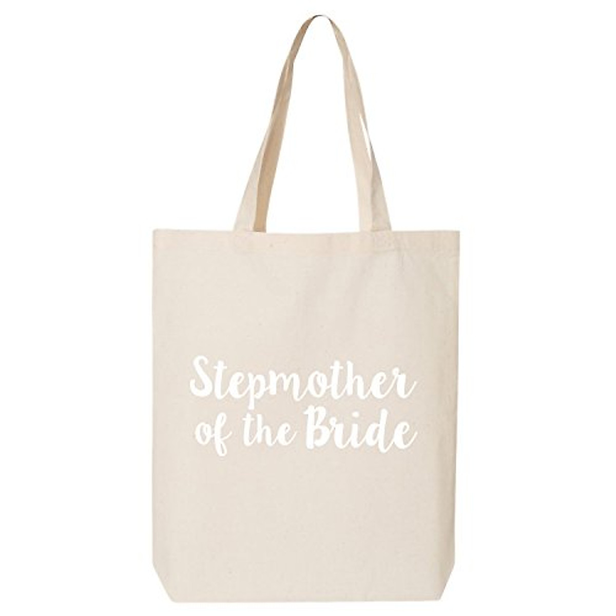 Stepmother of the Bride Cotton Canvas Tote Bag in Natural - One Size