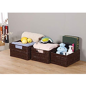 Elevon BalanceFrom Handmade Storage Baskets Organizer Bins, Set of 3