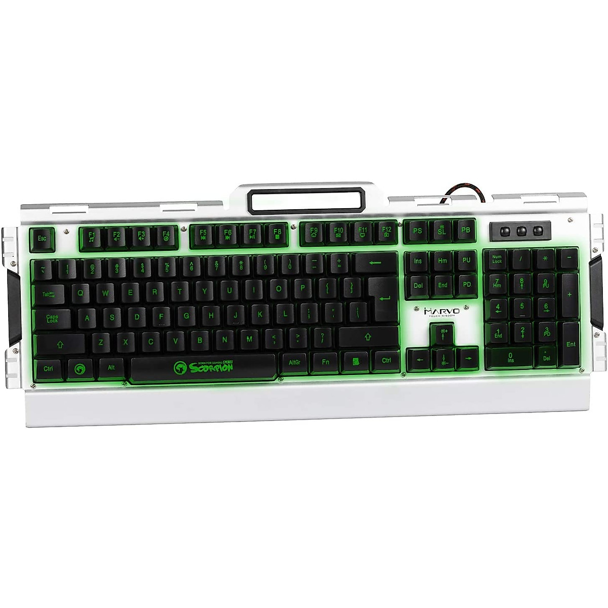 Ultimaxx Marvo CM303 Scorpion 3-in-1 Backlit Gaming Combo - Includes: Full Size Keyboard, Mouse & Headset Plus Deluxe Cleaning Kit