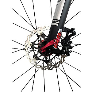 BUCKLOS Mountain Bike disc Brake Caliper with 160mm Adapter, Bicycle Mechanical Aluminum Alloy Brake Calipers, Front/Rear Caliper fit e-Bike Road Bike Folding Bicycles