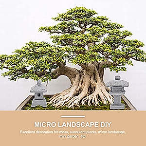 Yardwe 3pcs Mini Pagoda Statue Fairy Garden Pond Tower Sandstone Decorations Zen Garden Decor Micro Rockery Landscape Decoration Accessories Fairy Garden Ornament