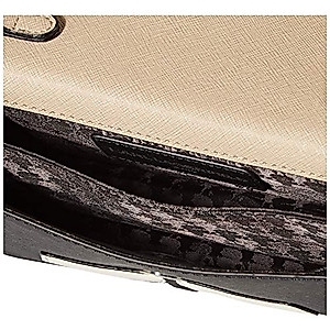 Karl Lagerfeld Paris womens Maybelle Flap Crossbody Cross Body, Wht/Black, One Size US