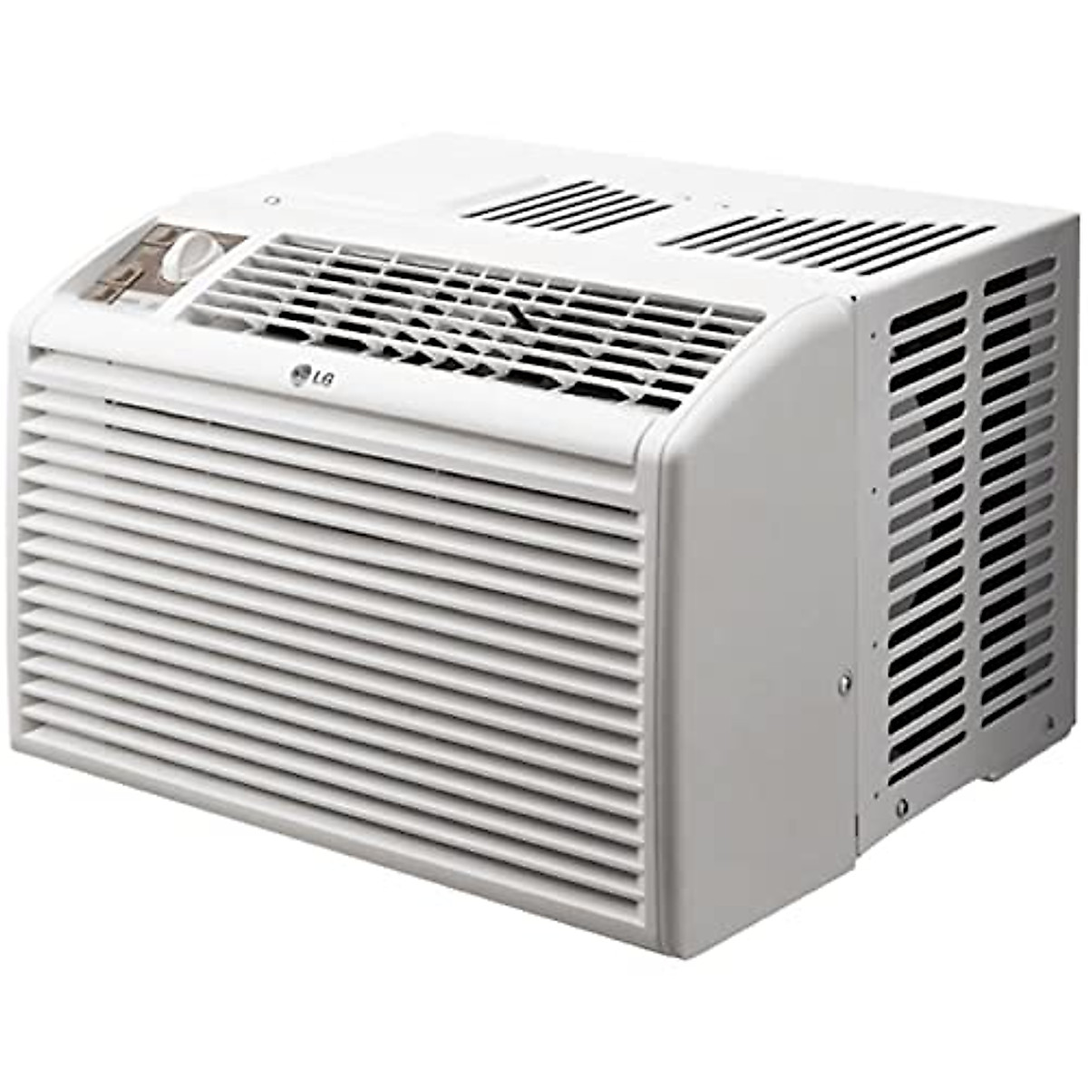 LG 5,000 BTU Window Air Conditioner, 115V, AC Window Unit Cools 150 Sq.Ft. (10' x 15' Room Size), Perfect for Bedrooms, Quiet AC with 2 Cooling & Fan Speeds, 2-Way Air Deflection, and Washable Filter