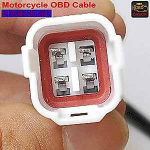 OTKEFDI Motorcycle 4pin OBD Diagnostic CANBUS Cable for Yama Motorbike 40CM Length