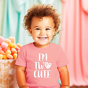 Olive Loves Apple Im Two Cute 2nd Birthday Shirt for Toddler Girls Second Birthday Outfit White on Mauve Shirt 18 Months
