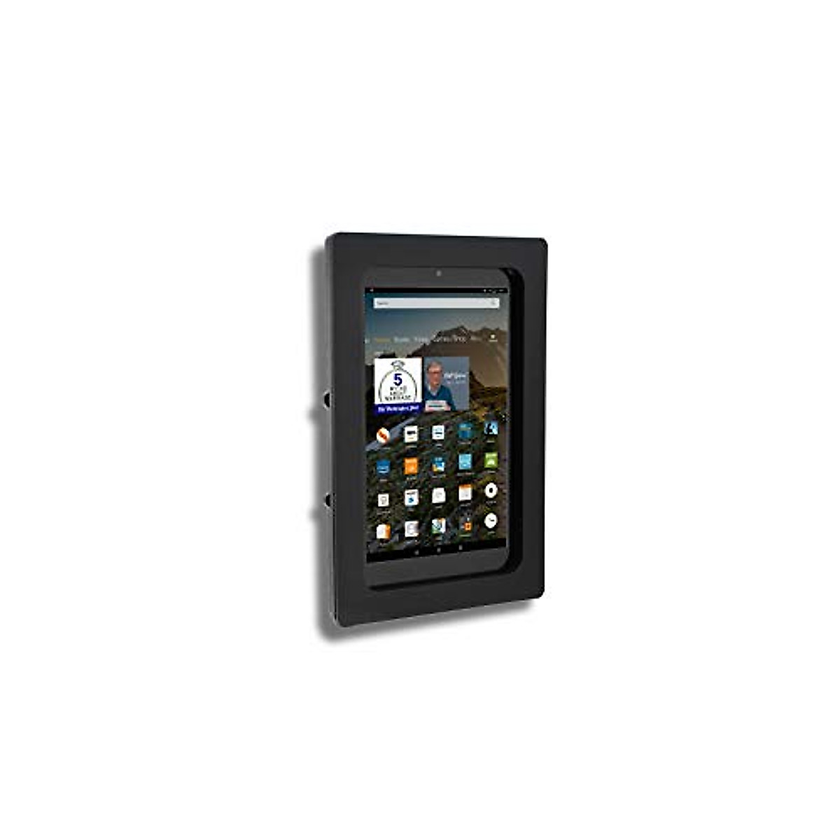 TABcare Security Anti-Theft Acrylic VESA Enclosure for Amazon Fire 7 2022 with Free Wall Mount Kit (Black, Fire 7 2022)