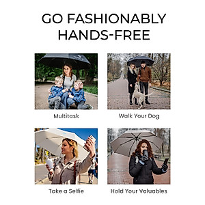 Huriia - Hands-Free Umbrella Holder, Wearable Portable Umbrella Strap, Fits Any 8-10mm Small Umbrella for Backpack Use, Essential Traveling Accessories for Daily Use