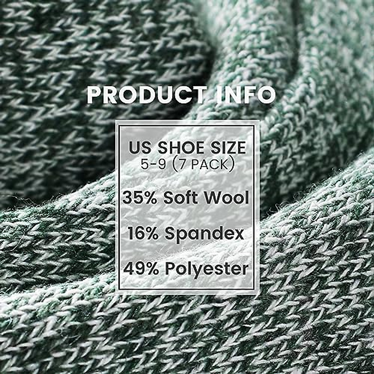 Pleneal Wool Socks for Women - 7 Pairs Womens Wool Socks Winter Warm Wool Socks Men Cozy Knit Socks Boots Socks for Women