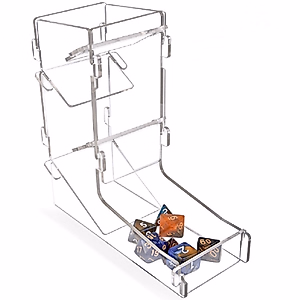 Dice Tower, Dice Rolling Tower Kit with Double Sided Matte Protective Film, Please Tear Off Before Use & Tray Collapsible Portable Easy Roller for Desktop Board Game,RPG, D&D & Foxta