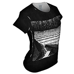 Yizzam- M.C.Escher - Blocks of Basalt Along The S.-Tshirt- Womens Shirt 2013-Medium Multicolored