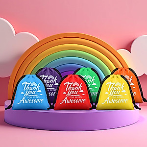Paterr 24 Pcs Thank You Employee Appreciation Gift Bags Thank You Goodie Bags Thank You for Being Awesome Drawstring Team Bags for Coworker Colleague Teacher Office
