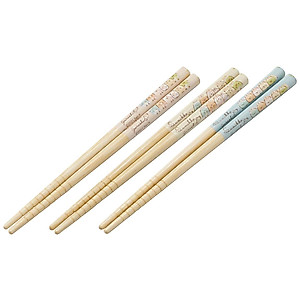 Skater ANT2T-A Bamboo Chopsticks, 6.5 inches (16.5 cm), Set of 3, Sumikko Gurashi Rabbit