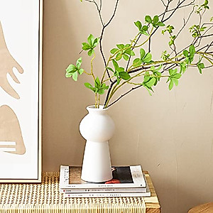 Vases for Decor Ceramic Flower Vase Room Decor Modern Rustic Home Decor Cute Small Vases Distinctive Shelf Decor Farmhouse Wall Boho DéCor White Vase