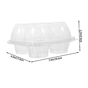 Zerodeko 30 pcs Four piece cake box mini containers clear container with lid mini paper cups transparent cupcake holders cake containers with lids muffin gifts carriers egg tart container