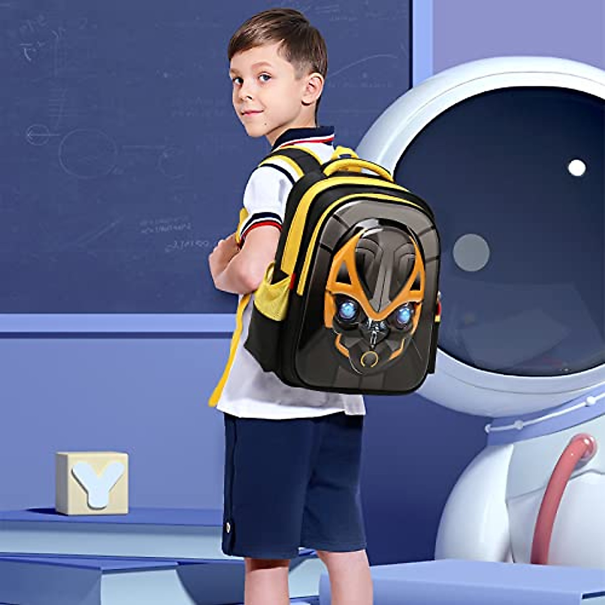 jSvekje 15 Inch Toddler Backpack - Lightweight, Waterproof, Durable, and Fashionable Bag for Kids - Perfect for School Travel and Outdoor Adventures B-Yellow