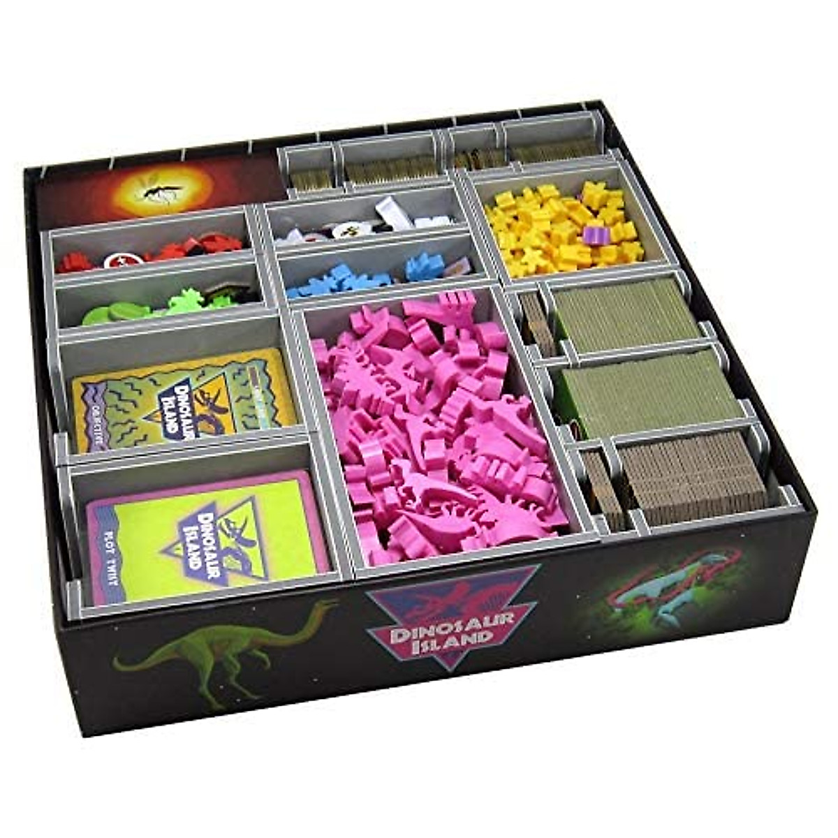 Folded Space Dinosaur Island and Totally Liquid Board Game Box Inserts
